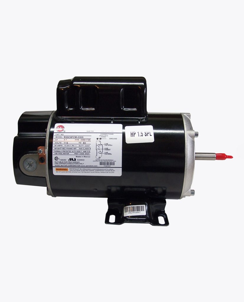 1.5 HP 3450/1725 RPM, 48Y Frame, 115Volt, 2-Speed Hot Tub / Spa Motor ...
